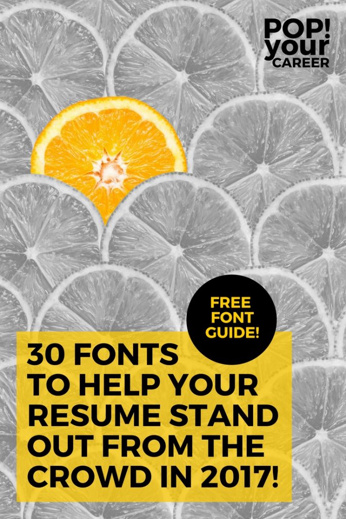 Free Resume Font Guide - Pop Your Career